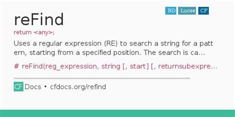 Refind Code Examples And Cfml Documentation