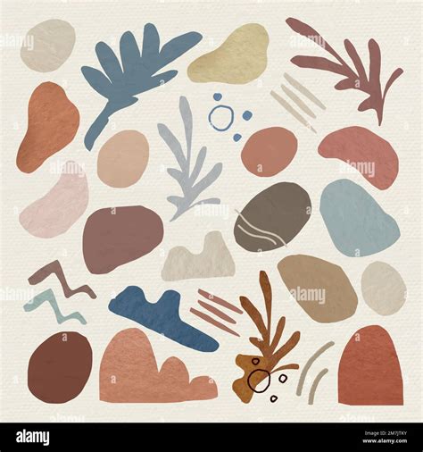 abstract shape element vector in earth tone design set stock vector image and art alamy