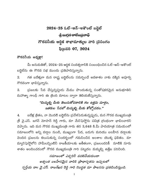 Speech Telugu Pdf