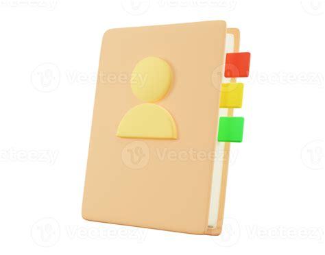 3d Minimal Rendering Address Book 22643663 Png