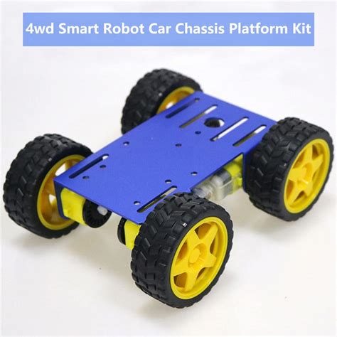 Thinkstar 4wd Robot Car Chassis Kit With Metal Robotic Frame And 4pcs Tt Encoder Dc Motor For