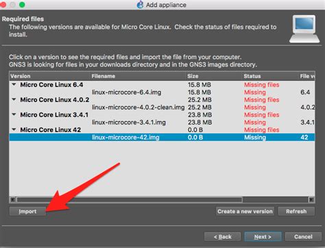 Create A New Version Of An Appliance Gns3 Documentation