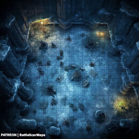 Frozen Cavern Battle Map Dnd Battle Map Dandd Battlemap Dungeons And