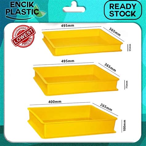 Cake Tray Plastic Cake Tray Bread Tray Bakery Tray Food Tray Yellow Tray Cover Tray Penutup Tray