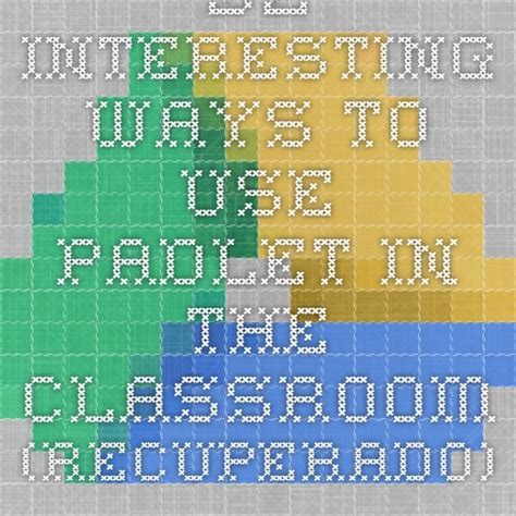 32 Interesting Ways To Use Padlet In The Classroom Recuperado Classroom Edtech Google Slides