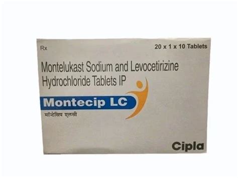 Montecip Lc Tablet At Rs 203 90 Stripe Levocetirizine Hcl And Montelukast Sodium Tablet In