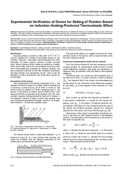 Pdf Experimental Verification Of Device For Setting Of Position Based