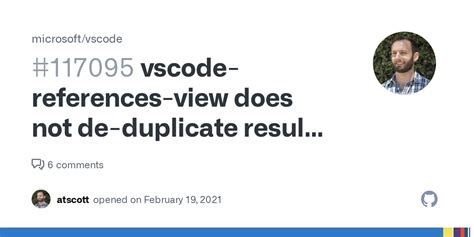 vscode references view does not de duplicate results like the built in referencesmodel · issue