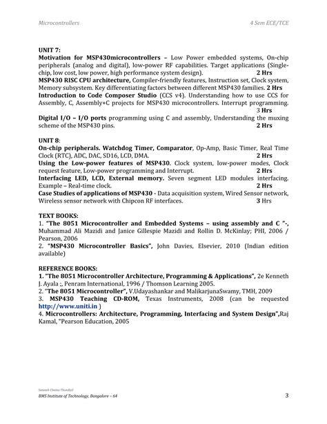 Microcontrollers 8051 Msp430 Notes Pdf Operating Systems Computer