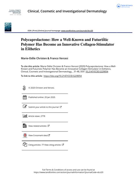 Polycaprolactone How A Well Known And Futuristic Polymer Has Become An Innovative Collagen