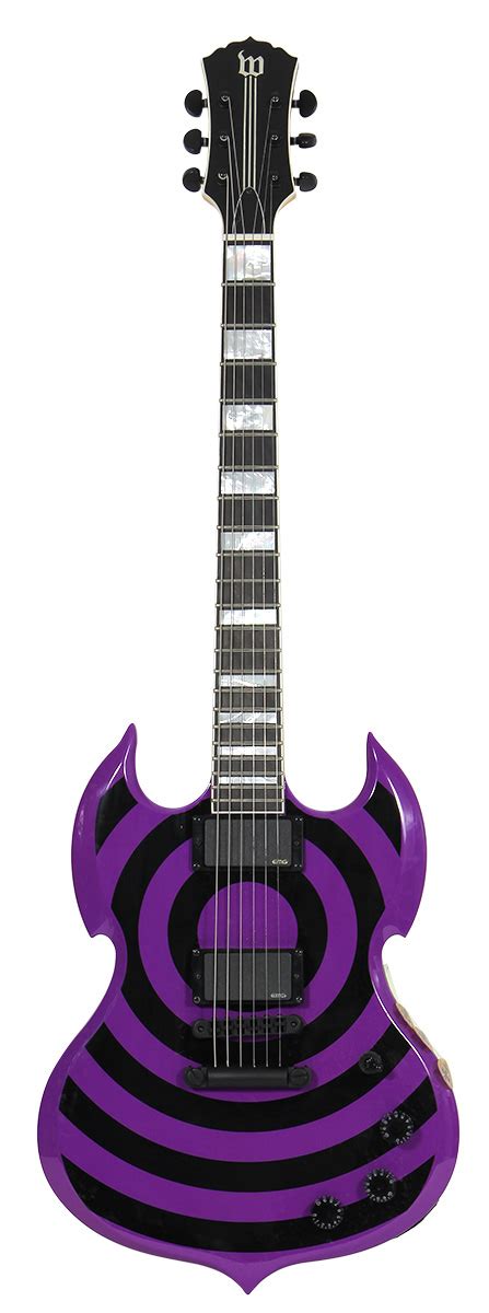 Lot Detail Zakk Wylde Signed And Stage Used Purple Guitar