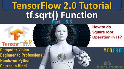 Get Square Root Of Tensors Using Tfsqrt Math Function Tensorflow 2