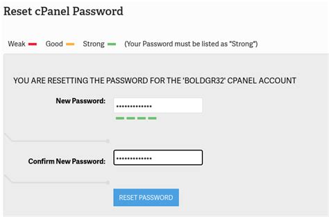 Resetting Your CPanel Password Using On InMotion Hosting