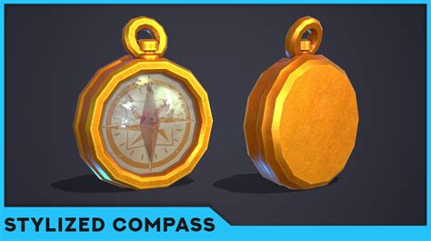 Artstation Stylized Compass Lowpoly Model Game Assets