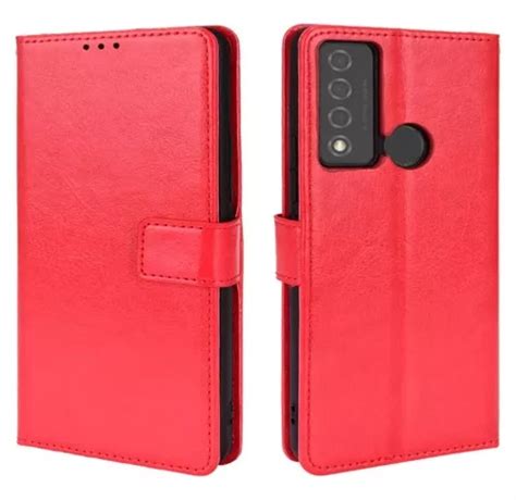Funda Para Tcl Xe Z Con Solapa Magnetica Roja Meses Sin Intereses