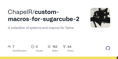 Github Chapelr Custom Macros For Sugarcube 2 A Collection Of Systems And Macros For Twine