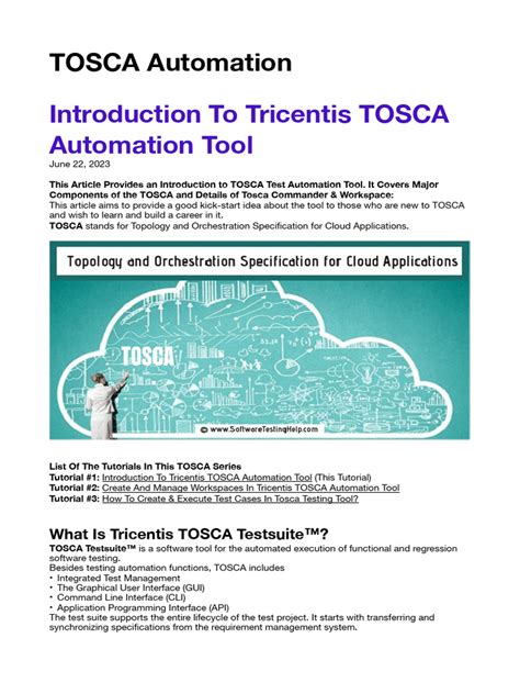 Tosca Automation Pdf