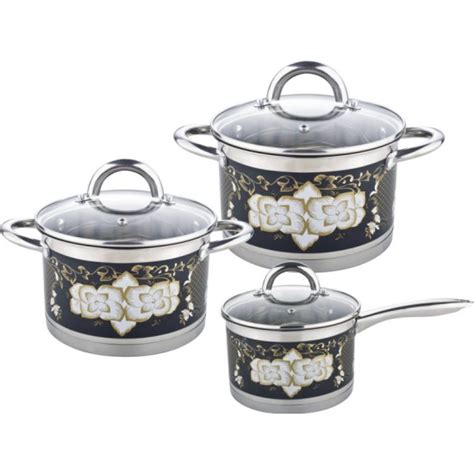 Набор посуды Pomi d'Oro Fiore PSS-640032, с крышками PSS-640032 Fiore ...