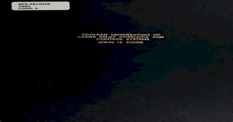 Boolean Minimization Of Large Relay Interlock And Booleanminimization Of