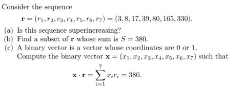 Solved Consider The Sequence Chegg