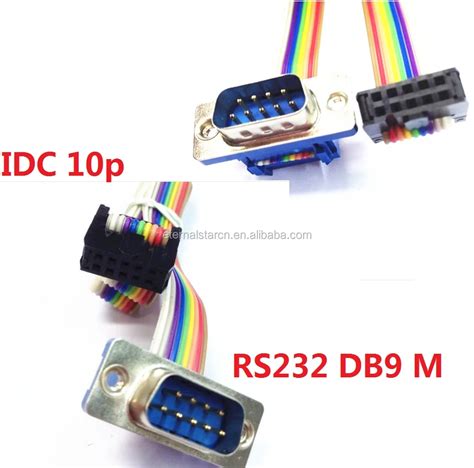 RS232 DB 9 Pin Serial Port Connector With Ribbon Cable