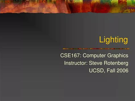 PPT Lighting PowerPoint Presentation Free Download ID