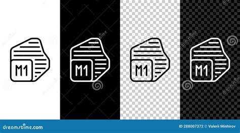 Set Line Processor Icon Isolated On Black And White Transparent