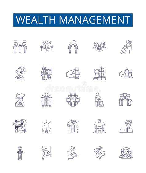 Wealth Management Line Icons Signs Set Design Collection Of Finance