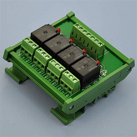 Electronics Salon DIN Rail Mount SPDT Power Relay Interface Module DC V Version