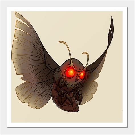 Cryptid Collection Mothman By Fyrewriter Mothman Art Prints Art