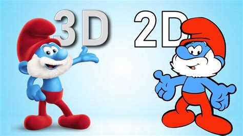 Smurfs 2d Characters As 3d Animated Sires And Smurfs The Lost Village Sdm Toons Youtube