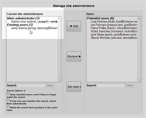 Modifying Site Administrators In The User Permissions Section Of Moodle Inmotion Hosting