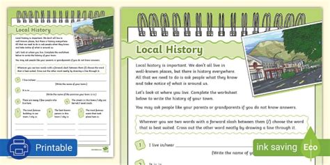 Local History Creat De Profesori Twinkl