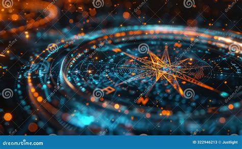 An Image Of A Compass Needle Being Influenced By A Quantum Computer Symbolizing The Paradigm