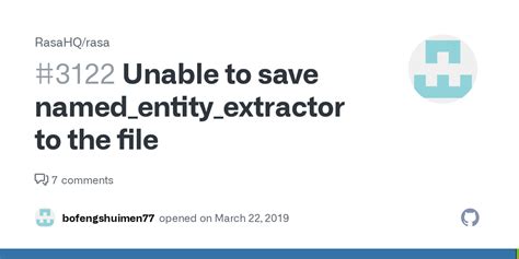 Unable To Save Namedentityextractor To The File · Issue 3122