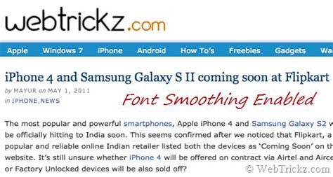 How To Turn Offdisable Font Smoothing On Mac Os X