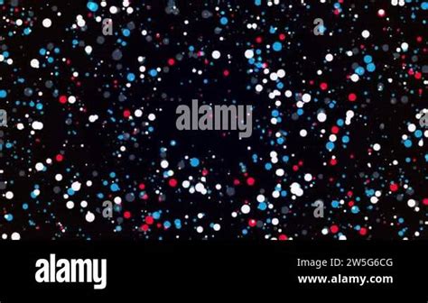 Shining Round Shaped Particles Creating A Central Circle Animation
