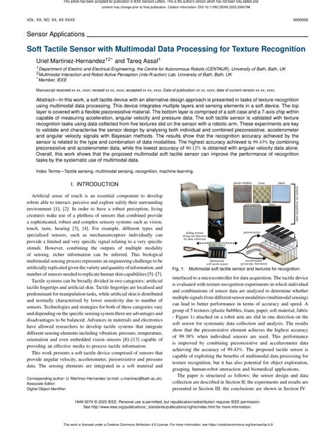 Pdf Soft Tactile Sensor With Multimodal Data Processing For Texture Recognition