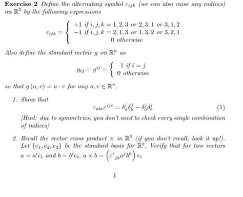2 Exercise 3 Suppose On R3 We Define A Connection A