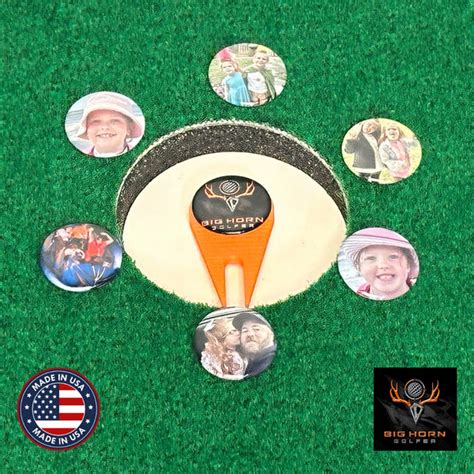Custom Magnetic Golf Ball Markers Set Of 6 Big Horn Golfer