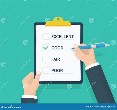 Man Hold Quality Check Clipboard With Checklist Questionnaire Survey