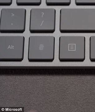 Microsoft S Modern Keyboard Has A Fingerprint Scanner Daily Mail Online