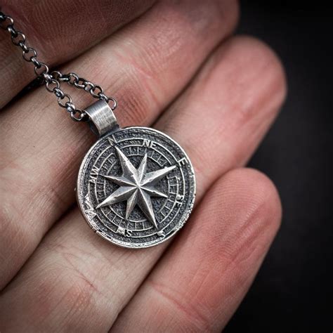 Compass Pendant Etsy