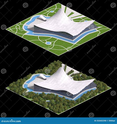 3d Games Tiled Architecture Stock Illustration 255485821