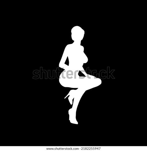 Sensual Naked Nude Girl Pose Frauen Stock Vektorgrafik Lizenzfrei