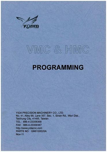 used manual for used yida cnc machine center vmc and hmc progra