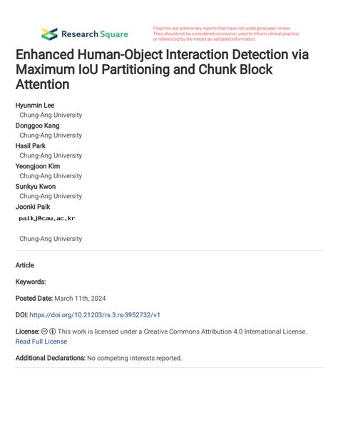 Pdf Enhanced Human Object Interaction Detection Via Maximum Iou