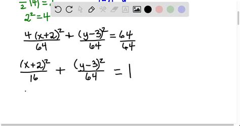 SOLVED Convert Each Equation To Standard Form By Ecompleting The Square On X And Y Then Graph