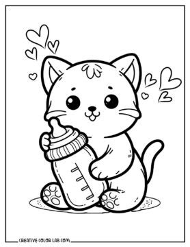 Free Kitten Coloring Pages Printable Pdfs