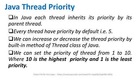 Thread Priority In Java Pptx